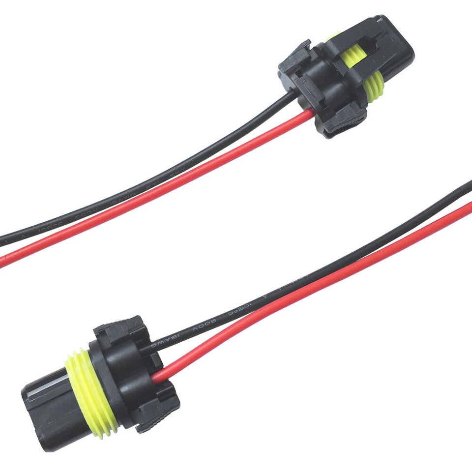 2x Universal 9005 9006 9145 Headlight Fog Lights Connector Wiring ...