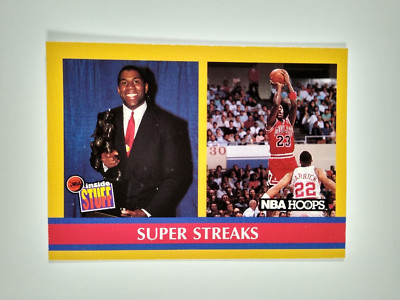 1990 NBA Hoops Inside Stuff Super Streaks Michael Jordan/Magic Johnson ...