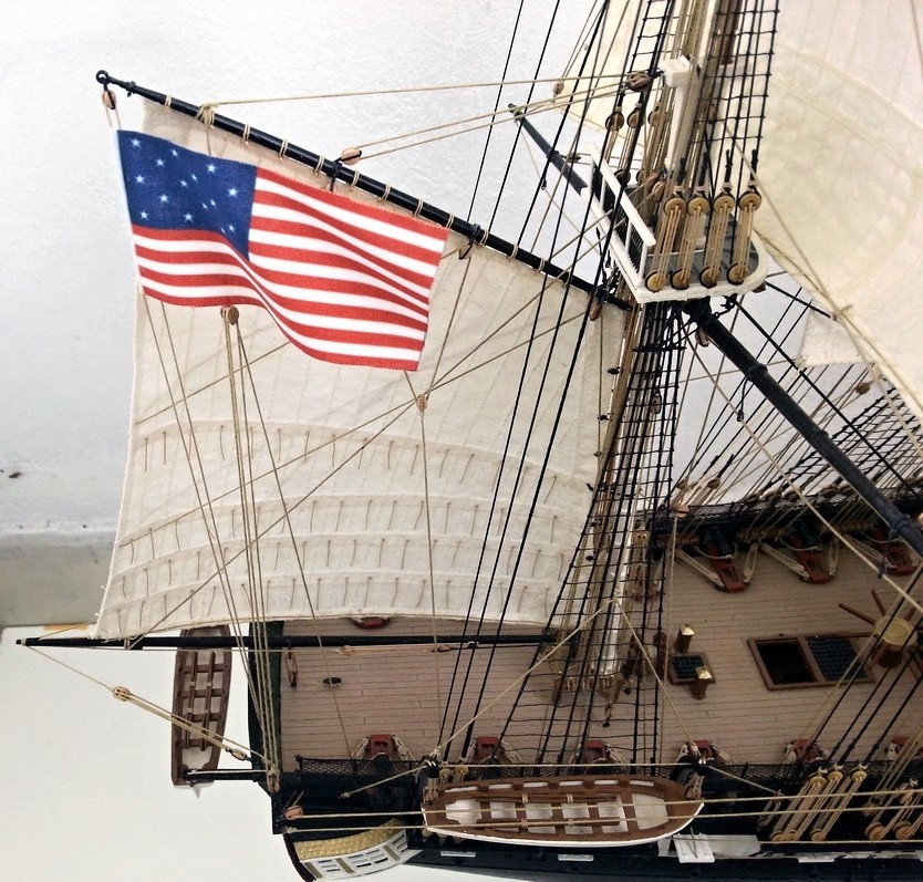 Revell USS Constitution, United States 1:96 - set of 718 walnut blocks ...