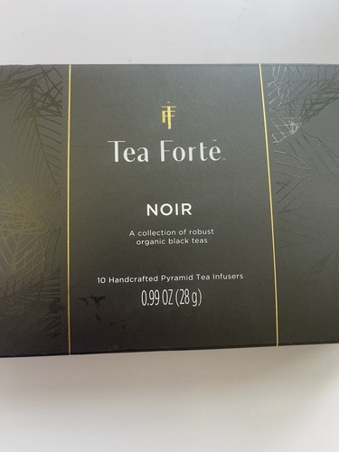 Tea Forte Noir Organic Black Teas 10 Count Pyramid Infuser Bags Exp ...