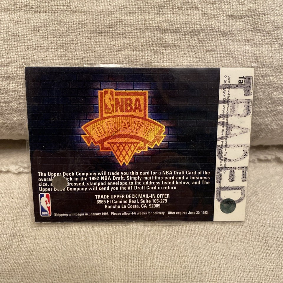 1992-93 Upper Deck SHAQUILLE O’NEAL Rookie Redemption #1A Punched ...