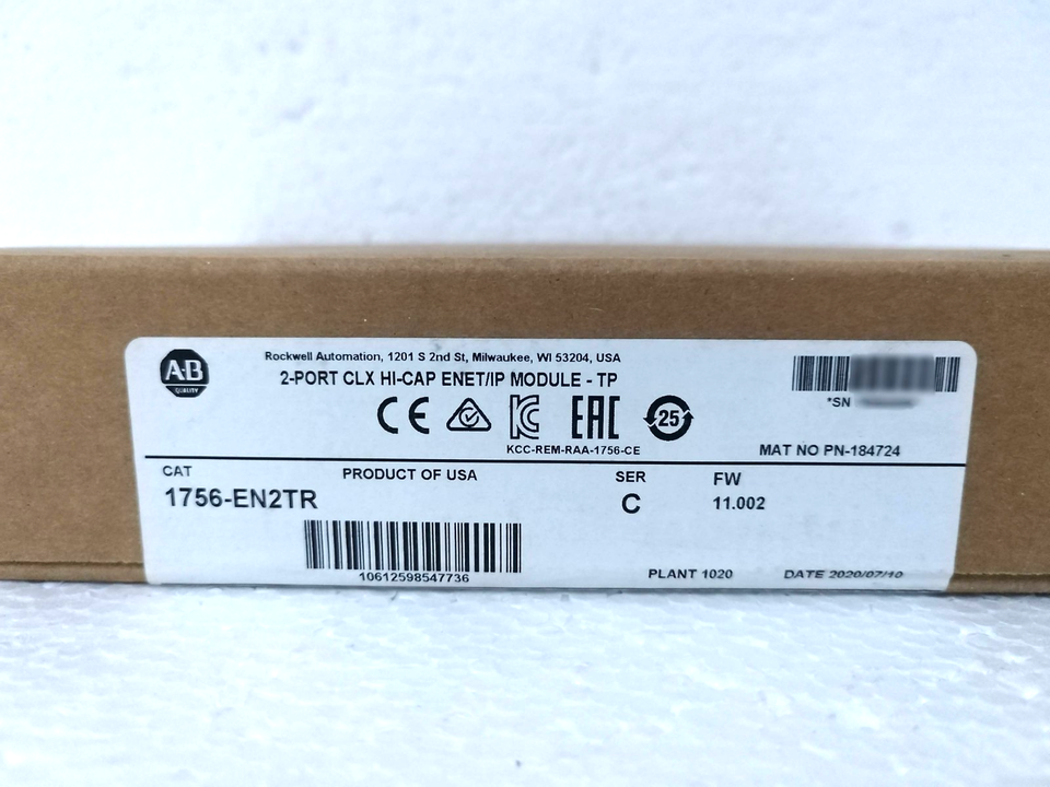Allen Bradley 1756-EN2TR SER: C 2-PORT CLX HI-CAP ENET/IP MODULE - TP ...