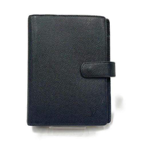 Used Louis Vuitton Taiga Agenda Notebook Cover R20222 Black As-Is C ...