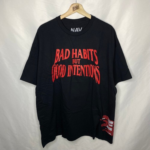 Nav x VLONE XO Weeknd Bad Habits Good Intentions Hip Hop Rap Tour Merch ...