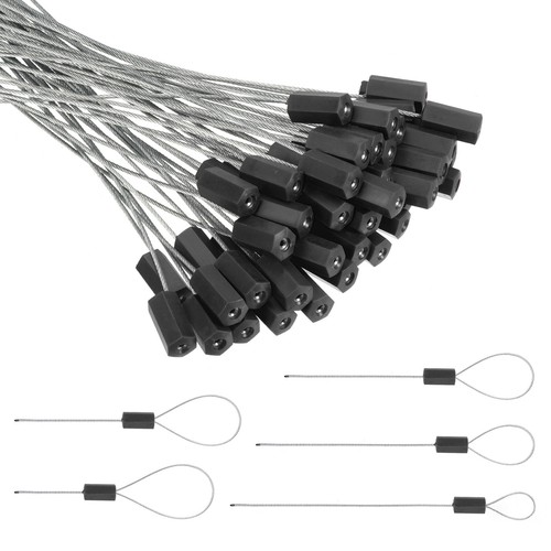 50pcs 12" Steel Security Cable Seals Numbered Anti-Tamper Wire Tags ...
