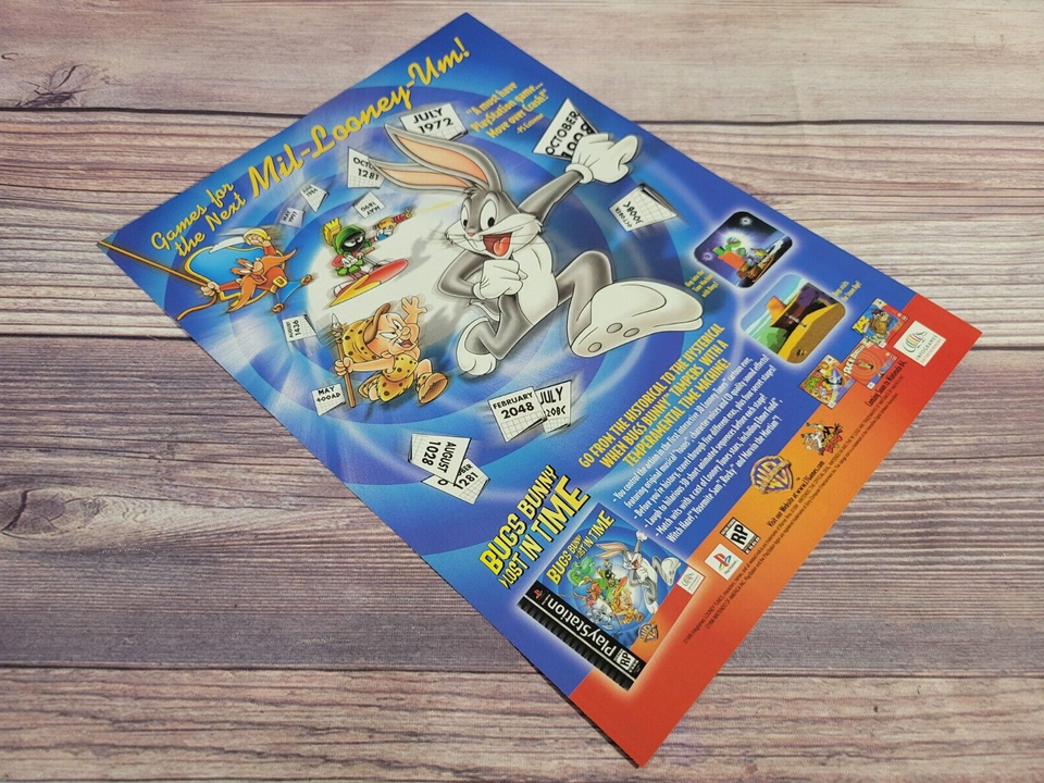 Bugs Bunny Lost In Time Playstation 1 PS1 Nintendo 64 Promo Ad Art ...