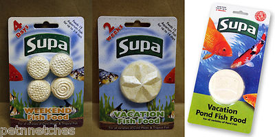 SUPA HOLIDAY VACATION WEEKEND FISH FOOD FEEDER BLOCK TROPICAL COLDWATER ...