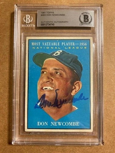 DON NEWCOMBE Signed 1961 Topps MVP #483 Dodgers Beckett BAS | eBay