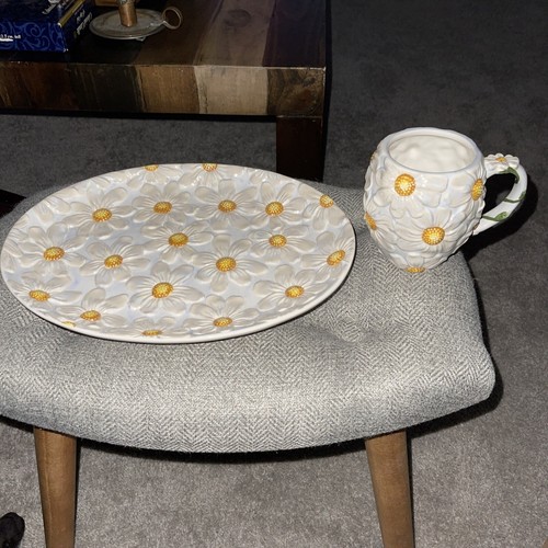 “Spring Daisy” 8 Pc Breakfast Set Of 4 Mugs And 4 Plates | eBay