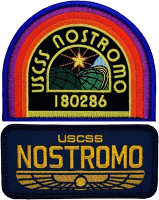 Alien U.S.C.S.S. Nostromo MORALE PATCH | 2PC HOOK BACKING 3.5" QP057 | eBay