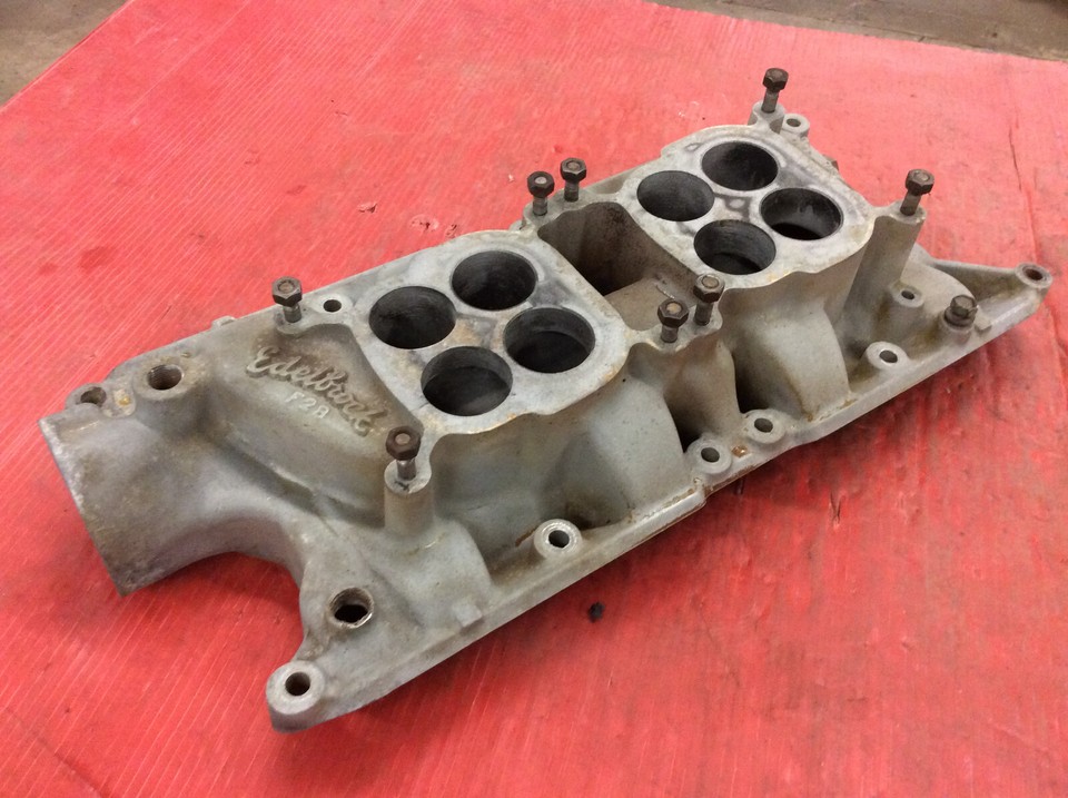Edelbrock F28 Aluminum Intake Manifold 289 302 Ford Dual Quad for AFB ...