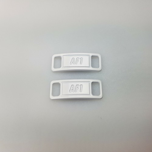 White Air Force 1 Lace Tags Pair Plaques Metal Tabs AF1 Replacement | eBay