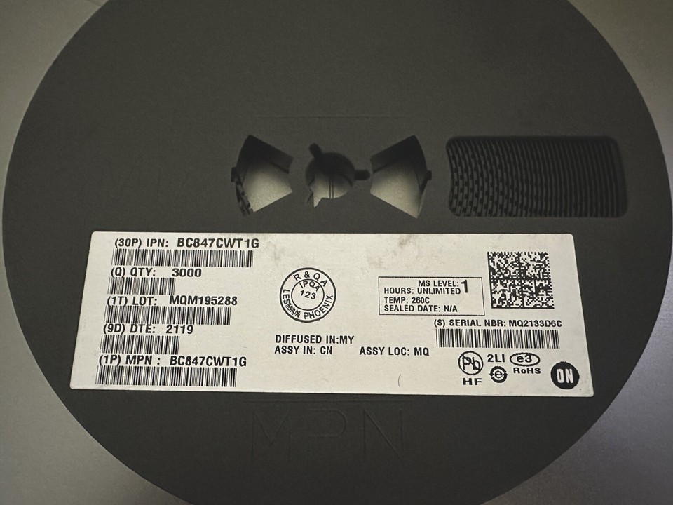 25Pcs BC847CWT1G BC847C Onsemi 45V NPN Transistor 0.1A 0.15W BJT SC−70 ...