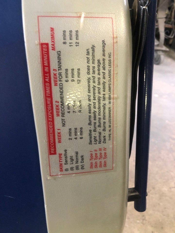 Leg Tanner Machine for a Tanning Bed Salon, comes with T-Max only 356 ...