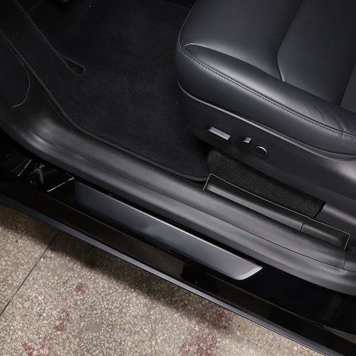 For Tesla Model Y TPE Front Door Sill Guard Scuff Plate Trim Cover 2020 ...
