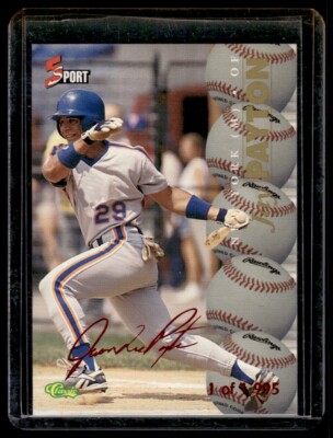 1995 Classic 5-Sport Red Signature #S65 Jay Payton Rookie /1995 ...