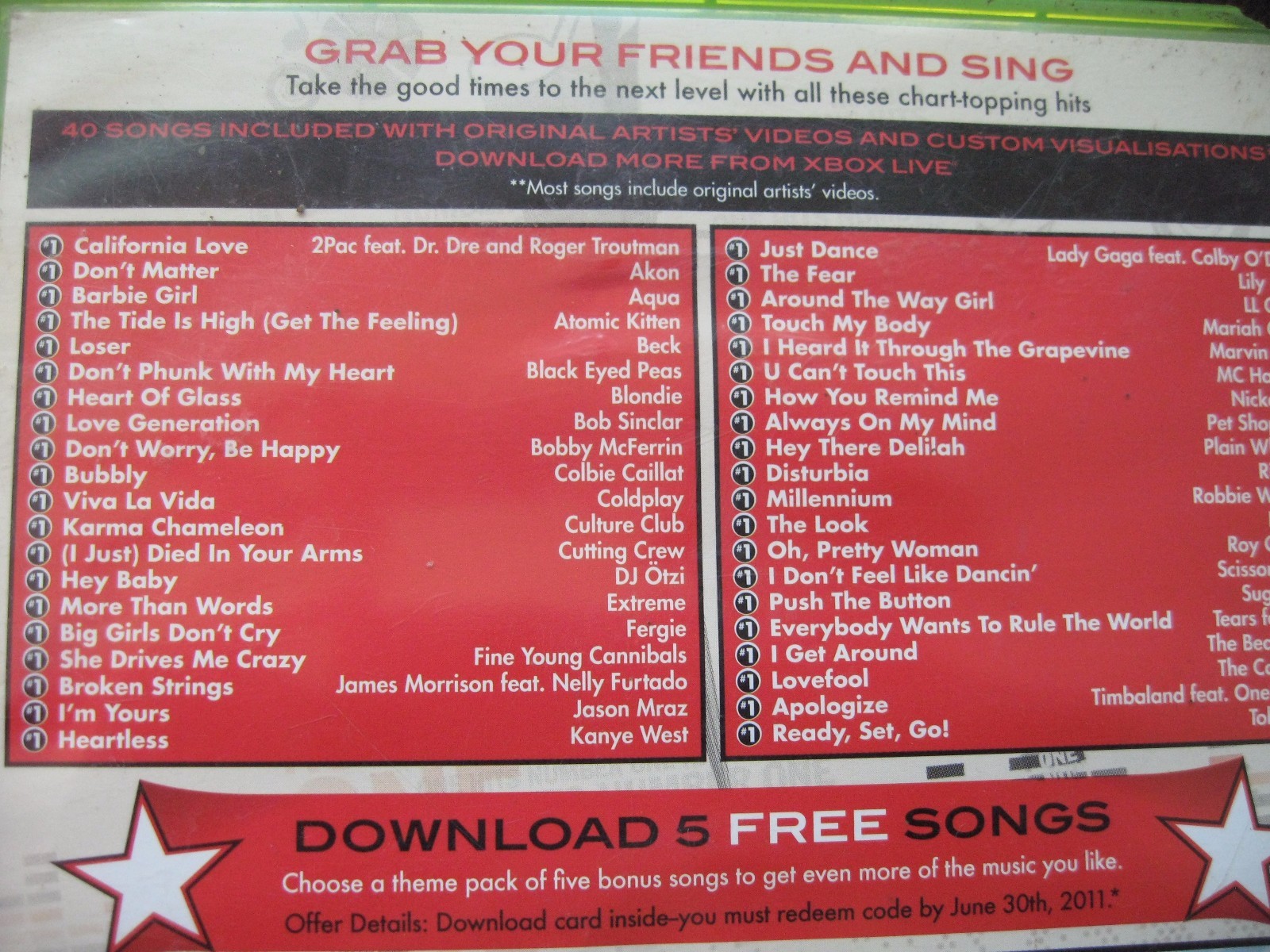 Xbox 360 LIPS 195+ song MEGA 5 Game KARAOKE bundle +2 WIRELESS ...