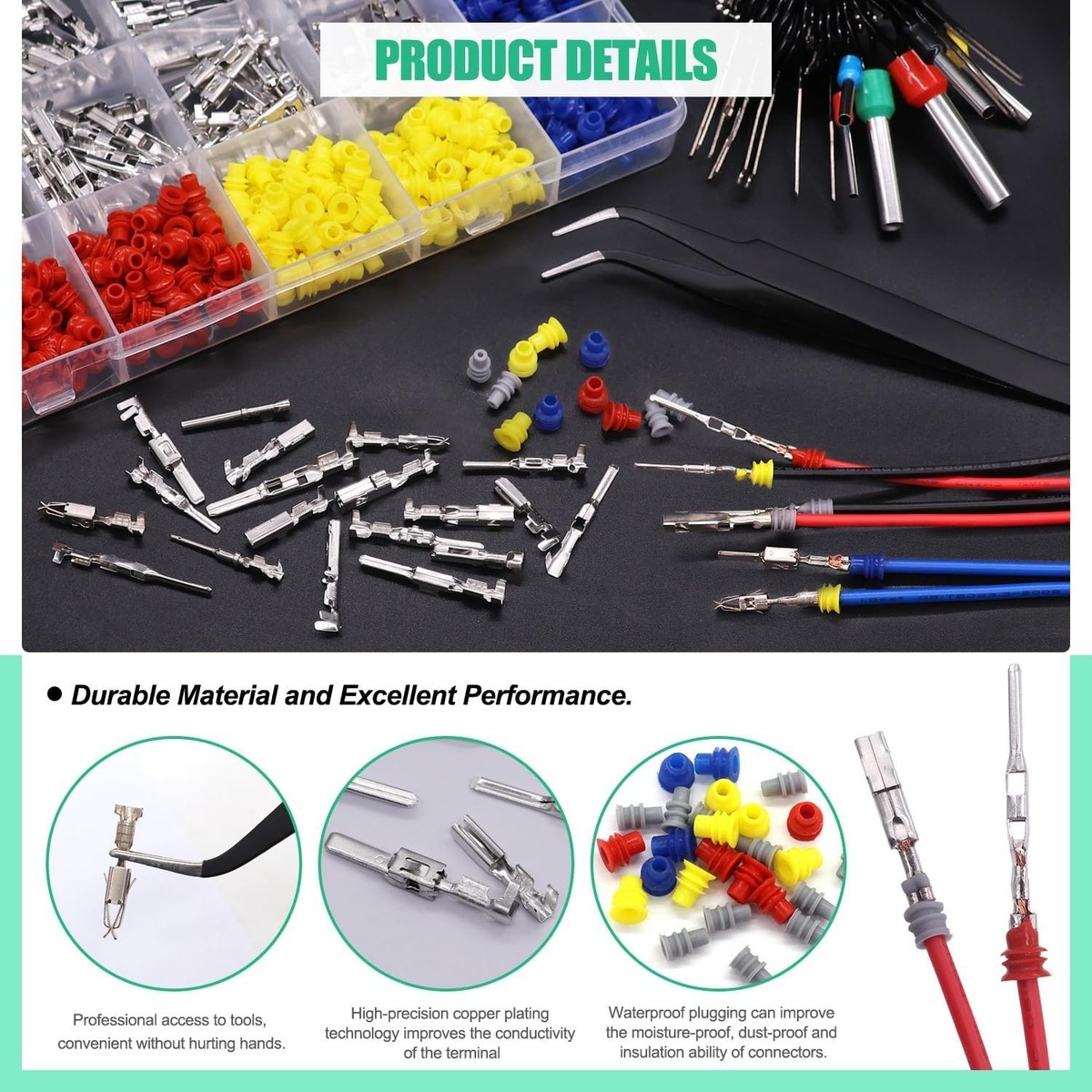 Electrical Connectors 820pcs 21 Types Car Electrical Wire Connector Pin ...