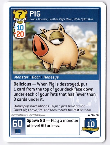 Maplestory iTCG - PIG 56/60 Uncommon - Set 3 P3TS | eBay