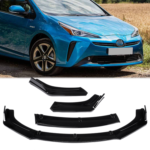Front Bumper Lip Body Kit Spoiler Gloss Black For Toyota Prius CARBON ...