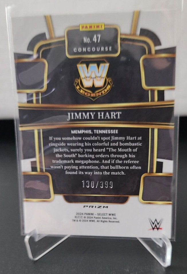 2024 Panini Prizm WWE Jimmy Hart Blue/Black Prizm 130/399!! | eBay