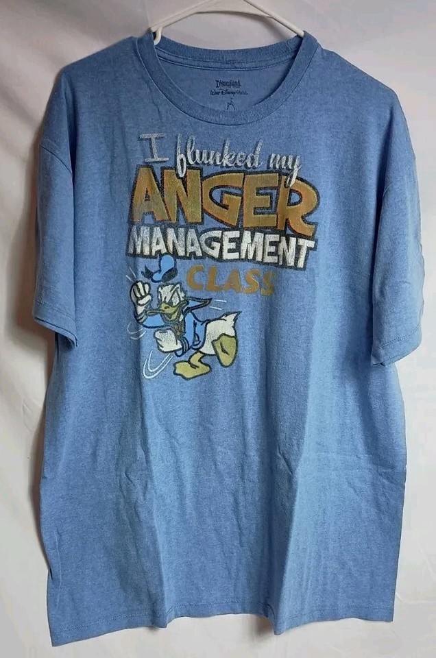 XL Men's Donald Duck I Flunked My Anger Management Class Disney Parks ...