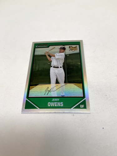 2007 Bowman Chrome-GREEN-ROOKIE CARD baseball card#211 jerry owens ...