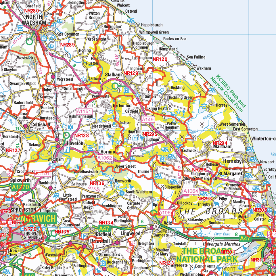 East Anglia Postcodes, East Anglia Postcode Sectors Map | eBay UK
