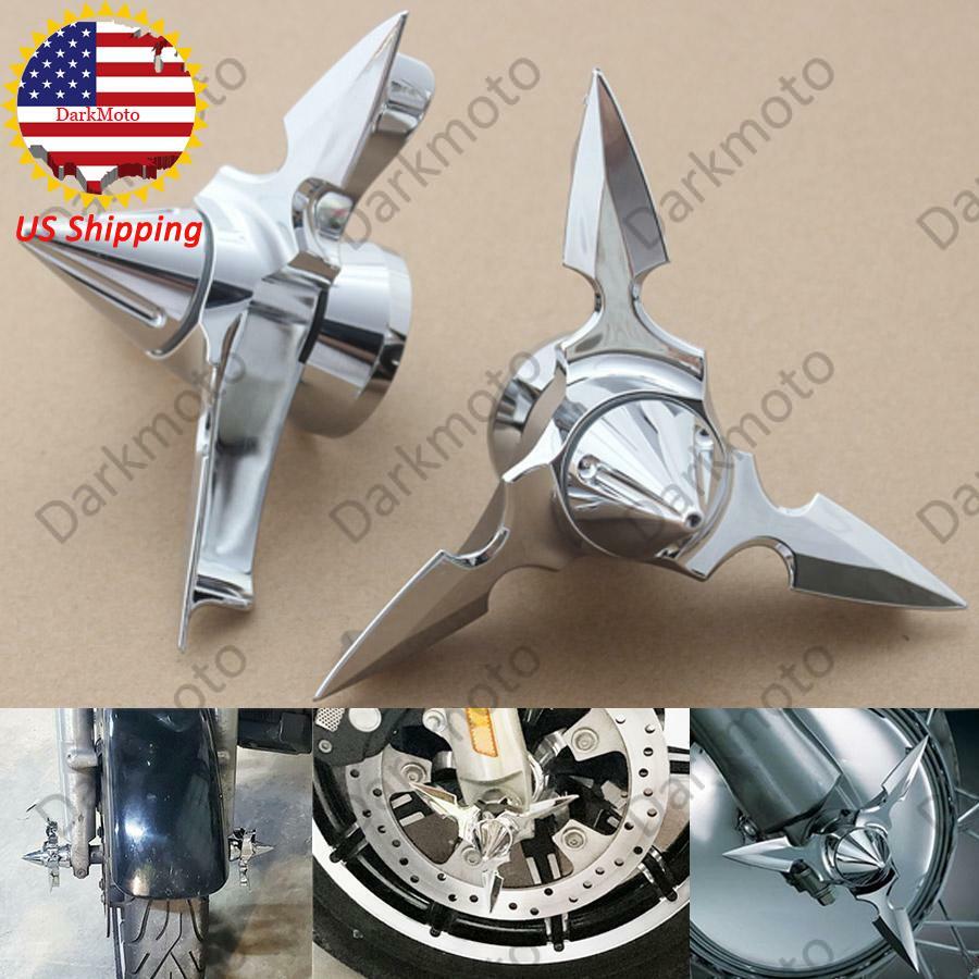 Harley Spinner Covers Harley Front Axle Cap Nut Covers - Aluminum ...
