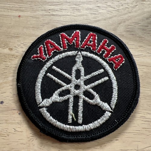 Vintage Sew-on Patch Yamaha Logo Black Round | eBay