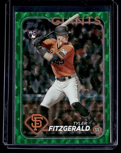 2024 Topps Green Crackle Foil Tyler Fitzgerald RC 063/499 San Francisco ...