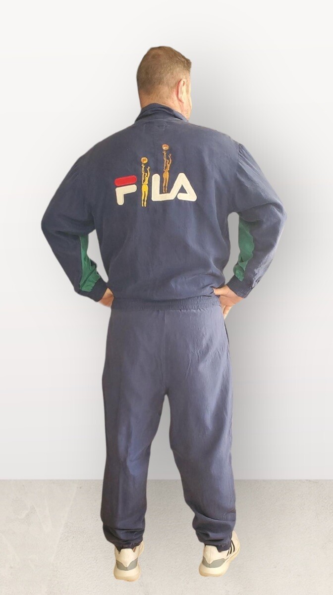 Vintage 80’s Track Suit Fila - 100% Silk - Basketball - Rare - Made In ...