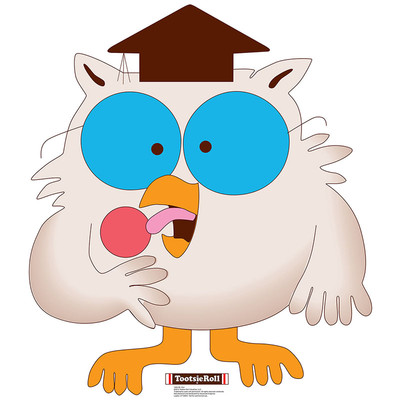 MR. OWL Tootsie Pop Mascot CARDBOARD CUTOUT Standee Standup Poster ...