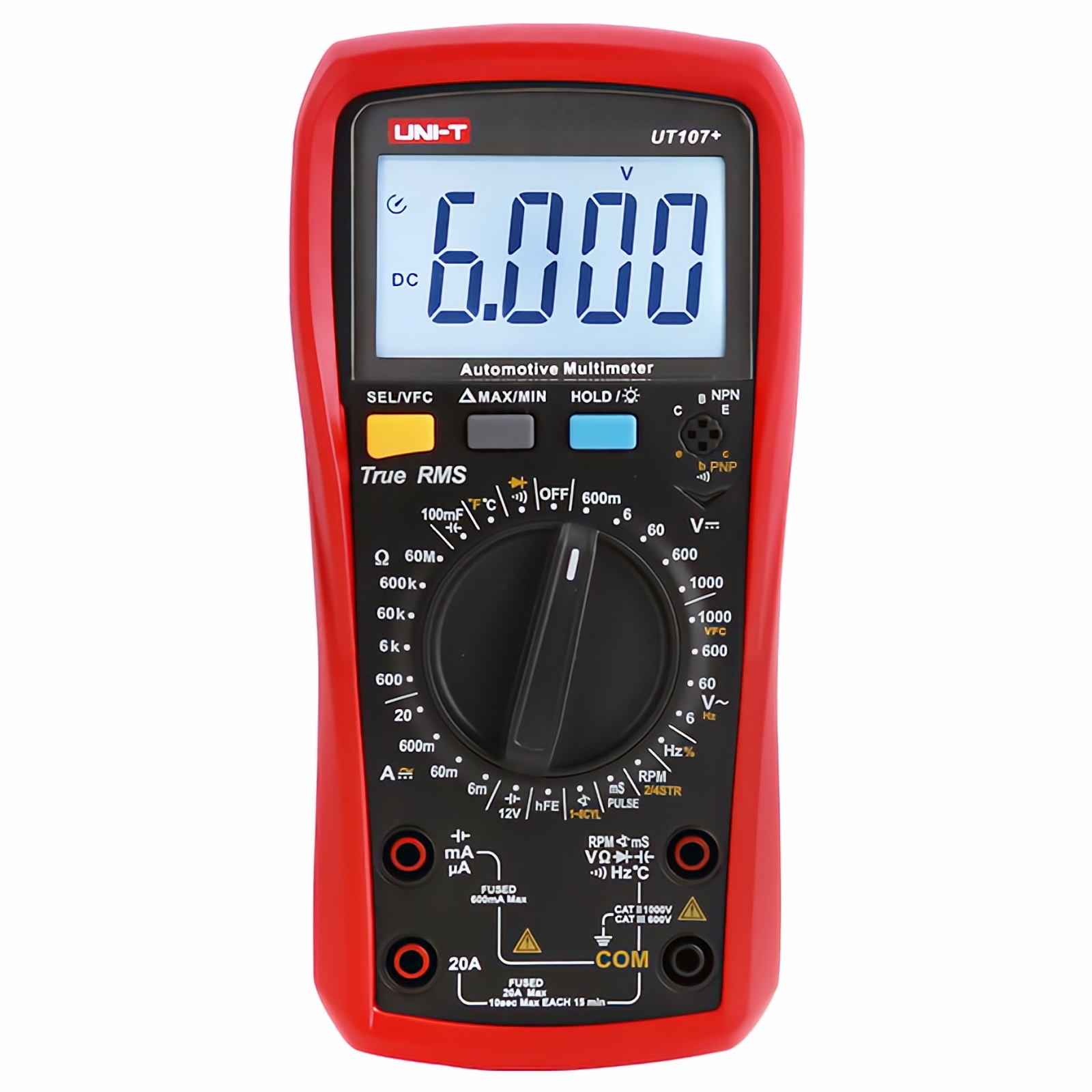 Multimeter UNI-T UT107+ Automotive Digital True RMS RPM Dwell Angle ...