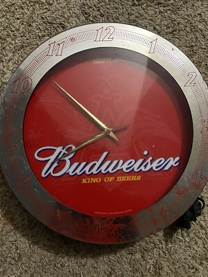 Vintage Budweiser Clock Light | eBay