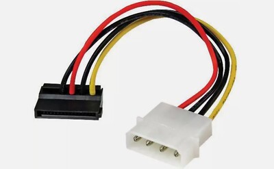 4 Pin IDE Molex to SATA Power Cable Adapter for HDD DVD CD ROM Drives ...