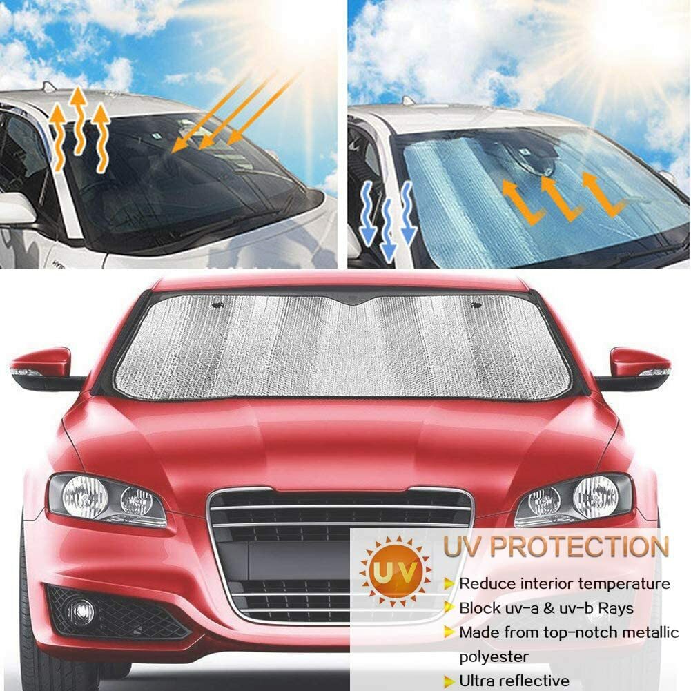 2X Car Windscreen Sun Shades Heat Reflective Windshield Visor Window UV ...