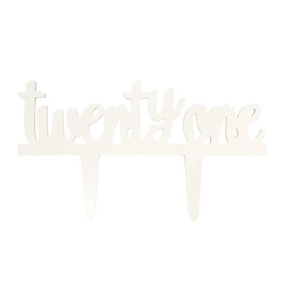 21 Twenty One Cake Topper Hard Sugar Pic 160mm Gumpaste | eBay UK