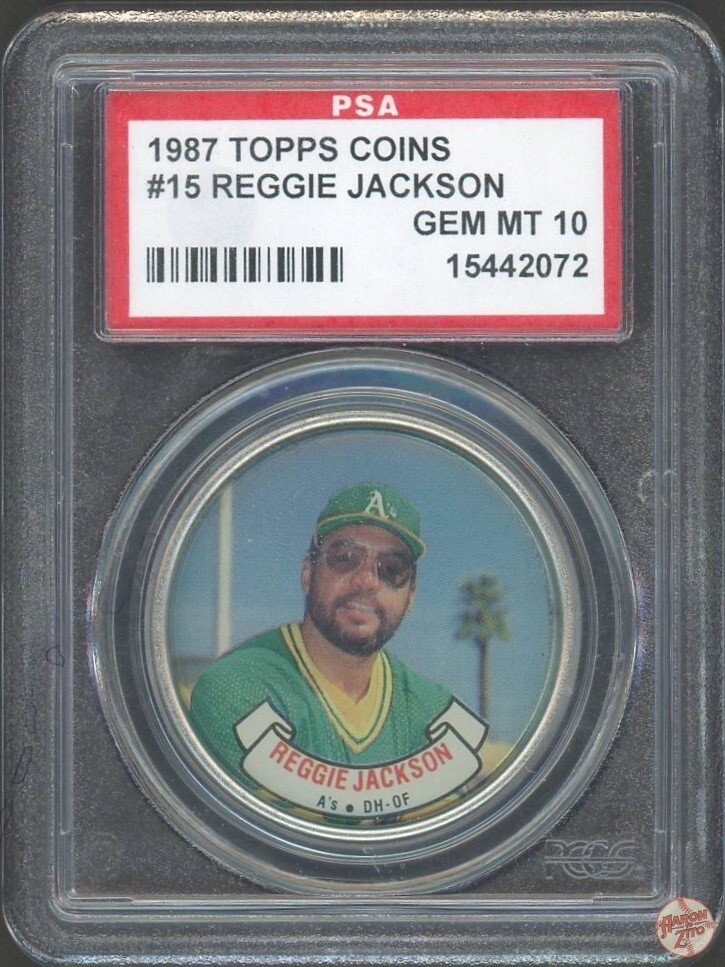 1987 TOPPS COINS REGGIE JACKSON COIN #15 PSA 10 POP 18 (072) | eBay