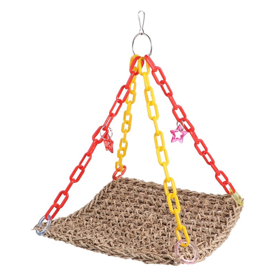 Bird Parrot Swing Hammock Toy Bite Resistant Birds Swing Bird Chewing ...