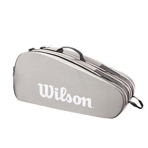 WILSON Tour Tennis Racket Bag - Stone Grey Holds up to 6 ...
