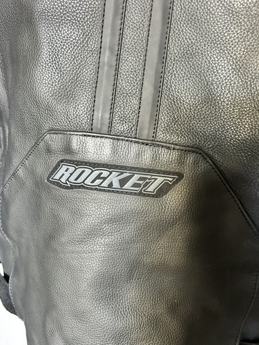 Joe Rocket Motorcycle Jacket Mens 48 Black Genuine Leather Padded ...