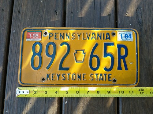 94-95 Pa The Keystone State License Plate 892 65R | eBay