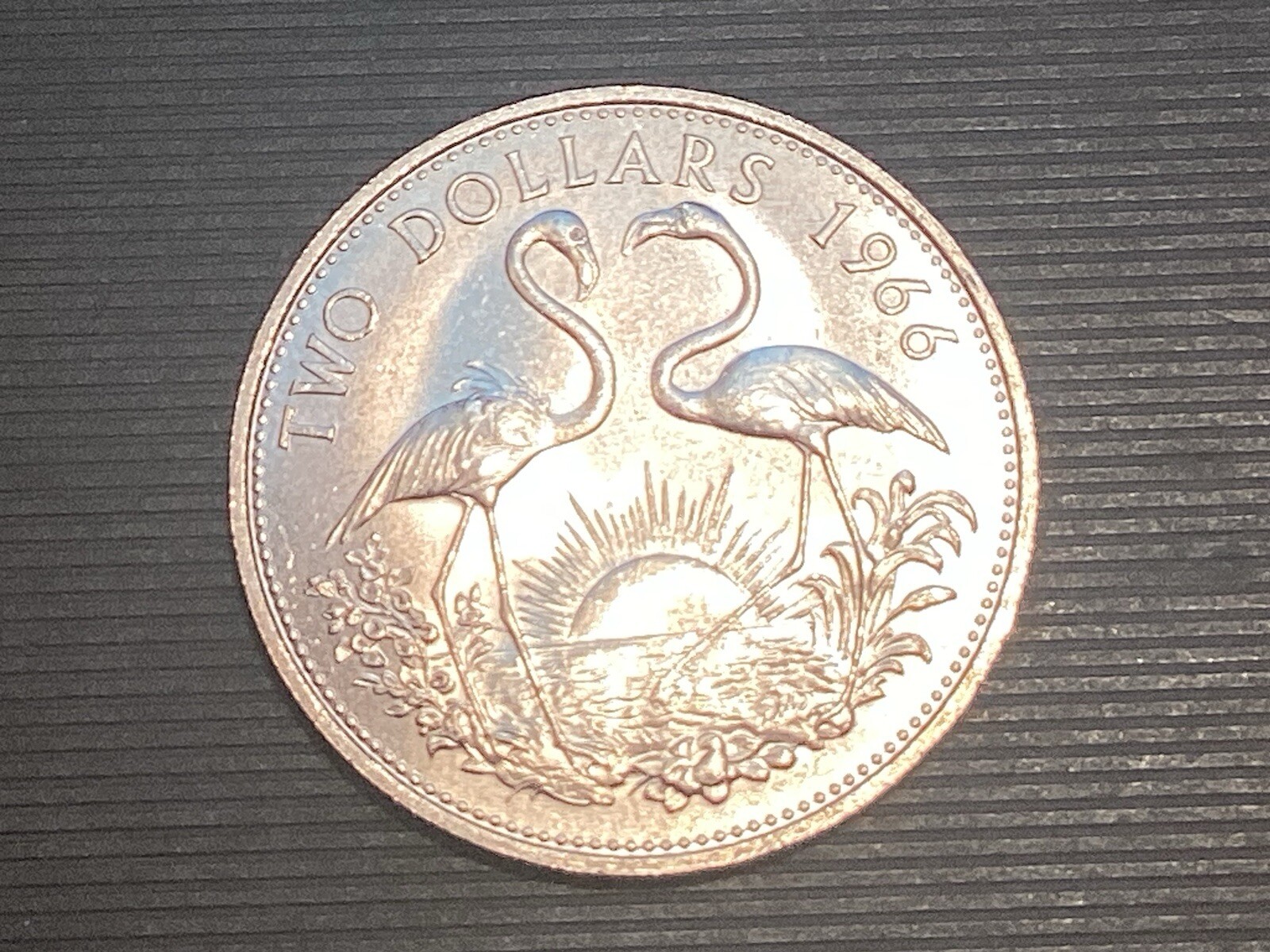 Unc 1966 Bahama Islands $2 Dollars Sterling Silver Ship Proof Set Coin ...
