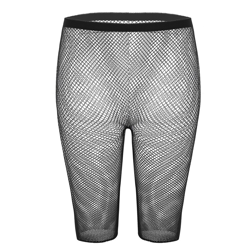 Women Black Small/Medium/Big Fishnet Mesh High Waist Slim Fit Half ...