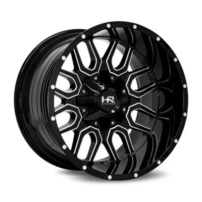22 inch 22x10 Hardrock H709 Commander Black wheels rims 6x135 -25 | eBay