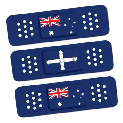 Aussie Eureka Aboriginal Bandaids Sticker Aussie Car Flag 4x4 Funny Ute ...
