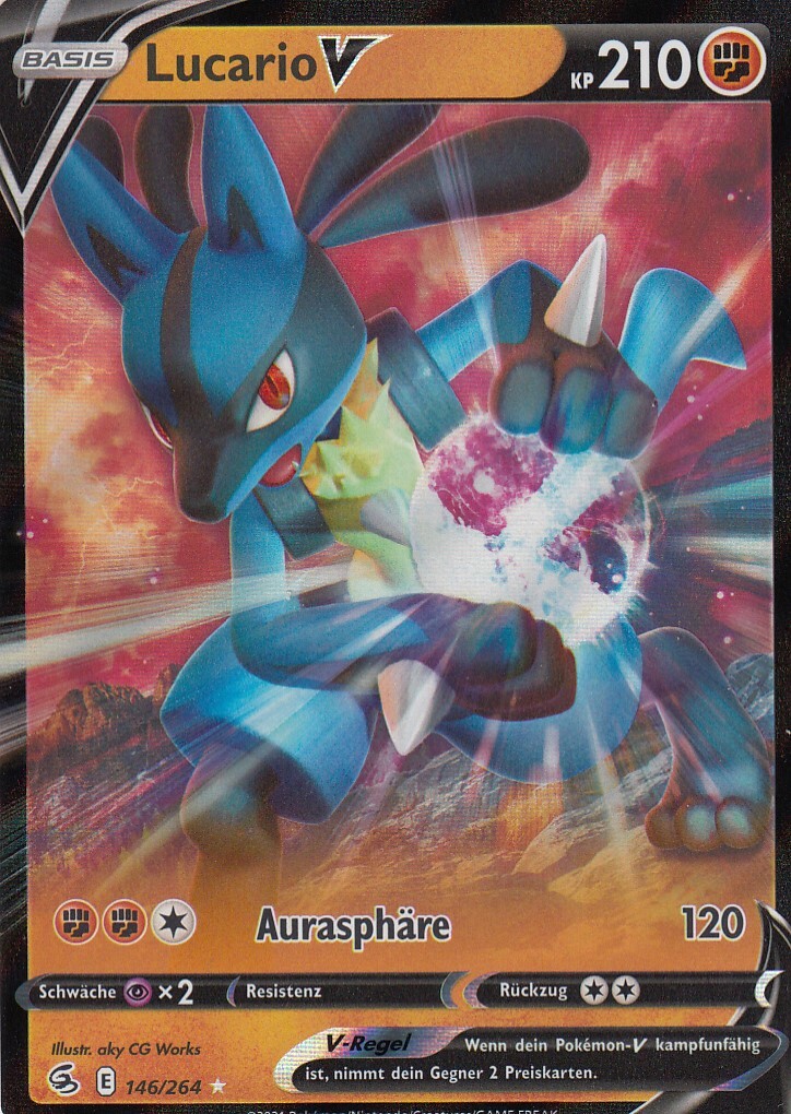 Lucario-V 146/264 Fusions Angriff Pokemon Karte Deutsch | eBay.de