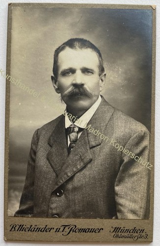 orig. CDV Foto Fotografie Mann Herr Mode um 1890 München Romauer | eBay