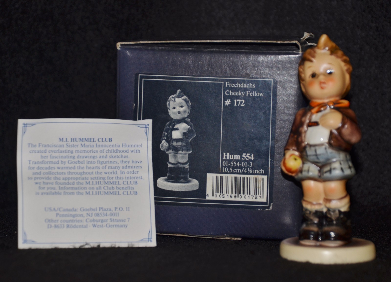 HUMMEL "CHEEKY FELLOW" #554 TMK7 - CLUB EXCLUSIVE NEW W/BOX & COA | eBay